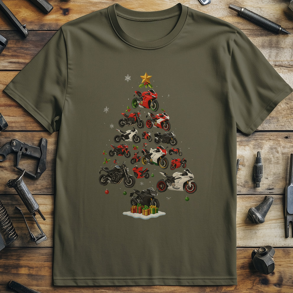SUPER BIKE CHRISTMAS TREE T Shirt – steelhorse.shop